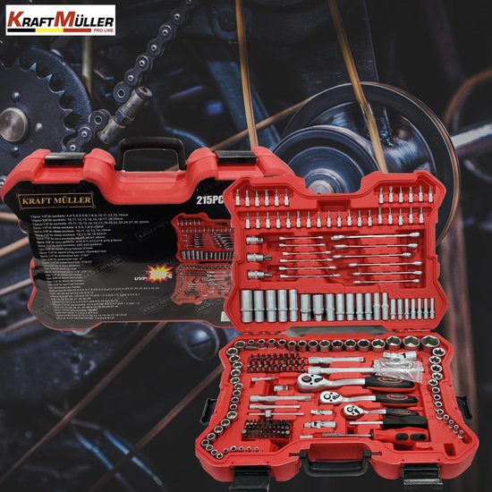 COFFRET CLÉS ET DOUILLES 215 PCS KRAFT MÜLLER | BRICOETO